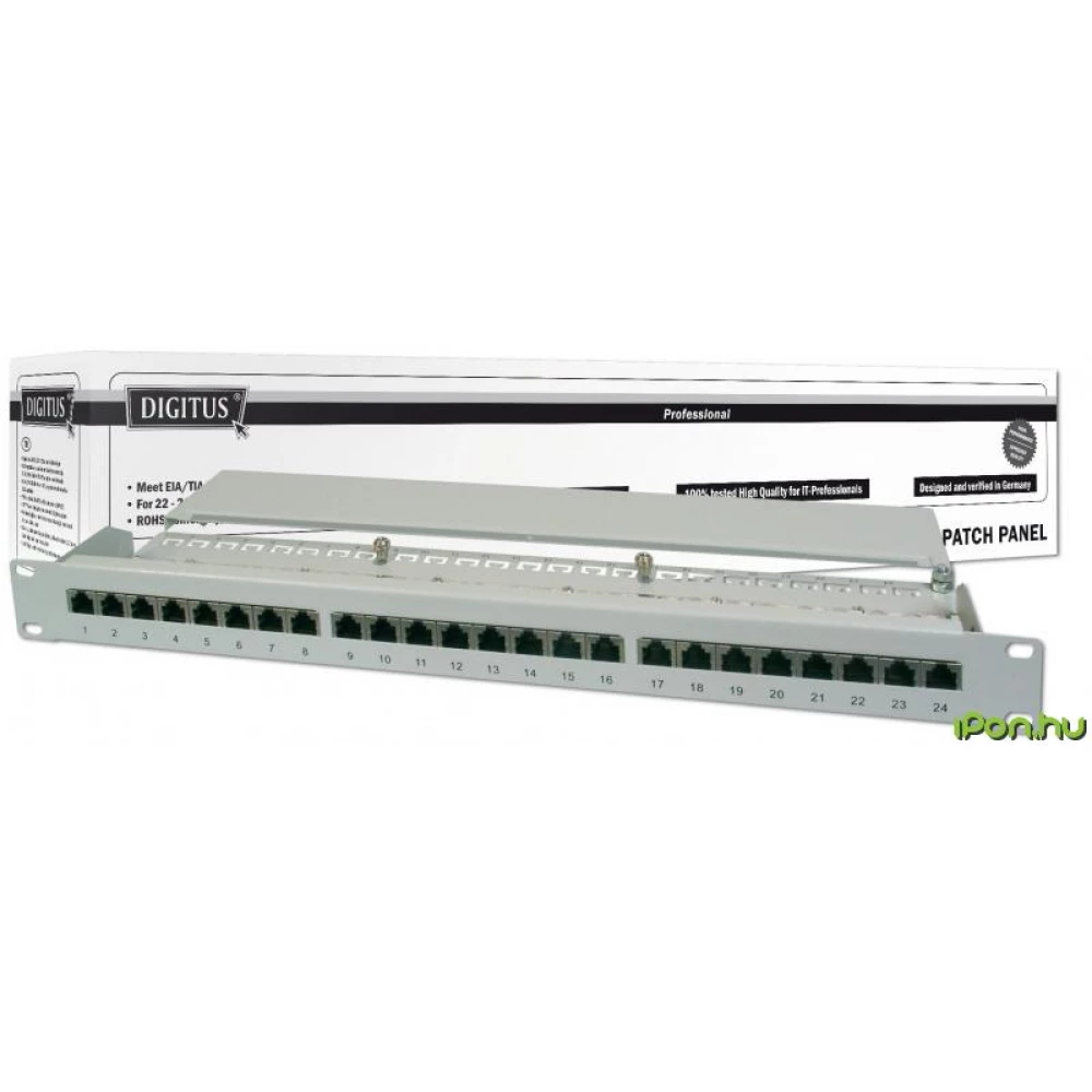 DIGITUS CAT 5e Class D Patch Panel 24 port STP (DN-91524S) - iPoncomp.com