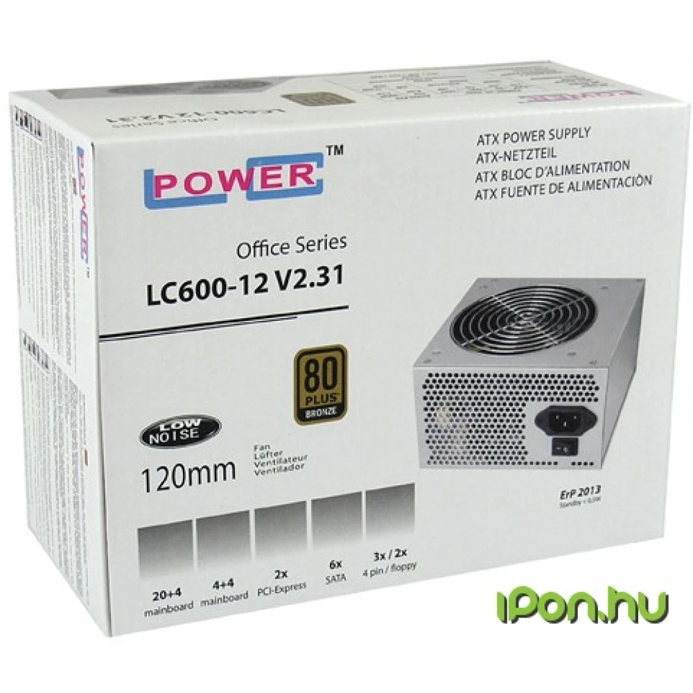 LCPOWER LC600-12 V2.31 - Office Series 450W - iPoncomp.com