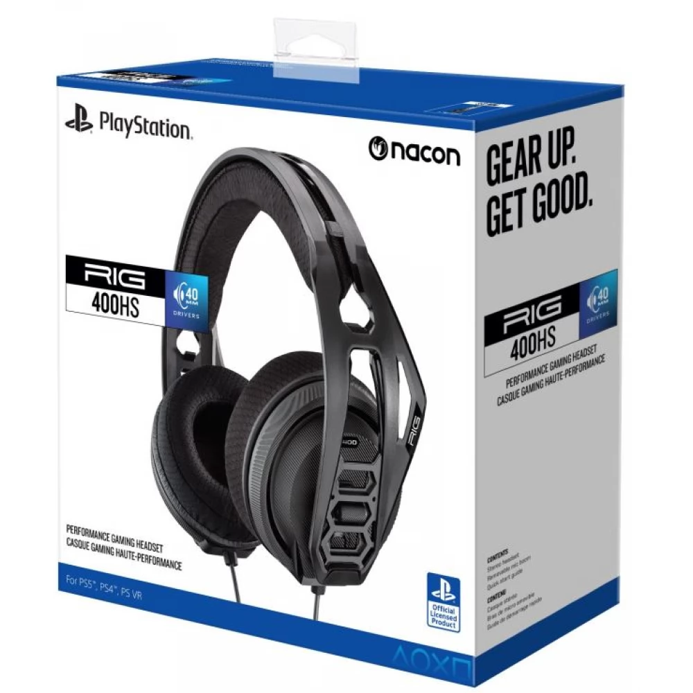 NACON RIG 400 HS Headset PS4 fekete - iPon.hu
