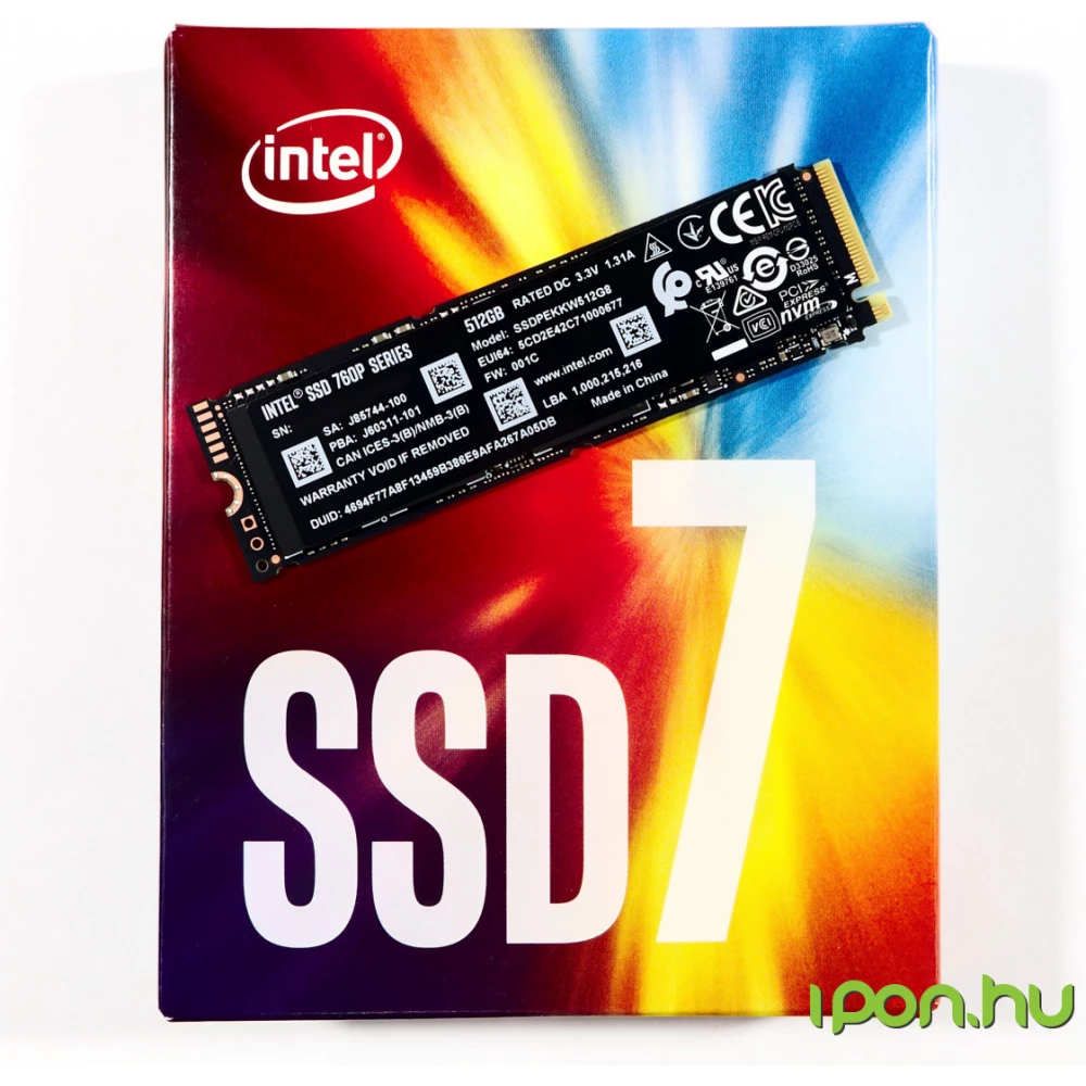 INTEL 256GB 760p Series M.2 PCIe M.2 2280 SSDPEKKW256G8XT - iPoncomp.com