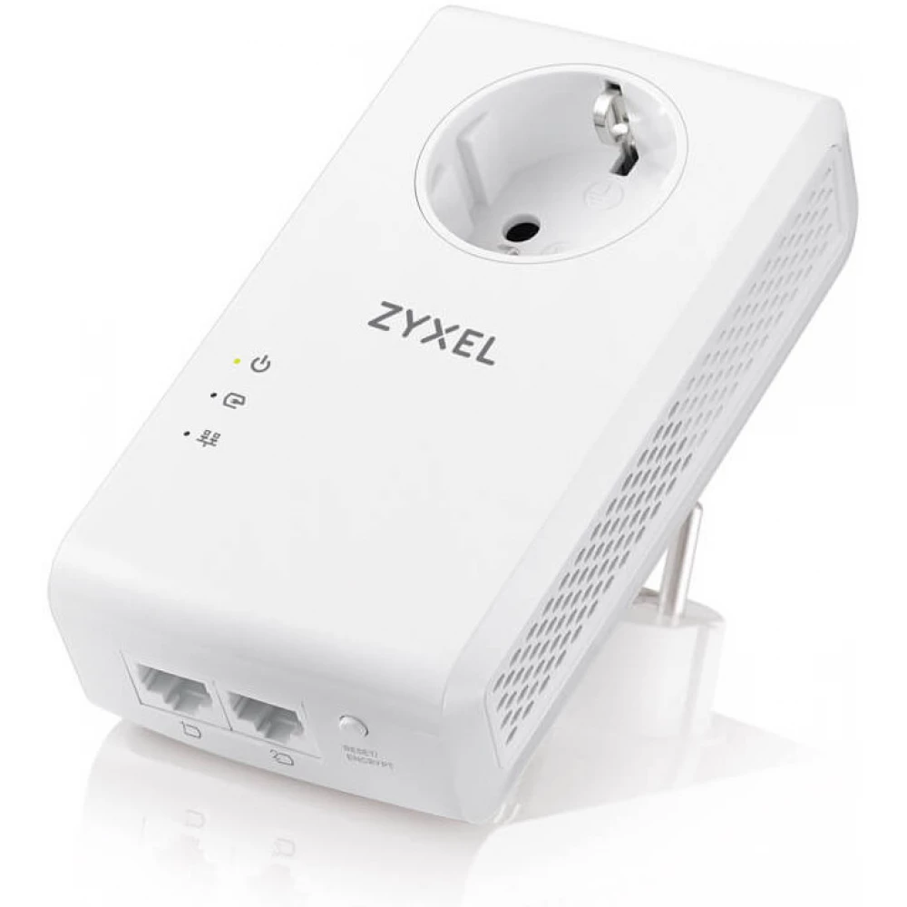 ZYXEL PLA5456 AV2000 HomePlug AV2 Powerline 2-port Gigabit Pass-Thru ...