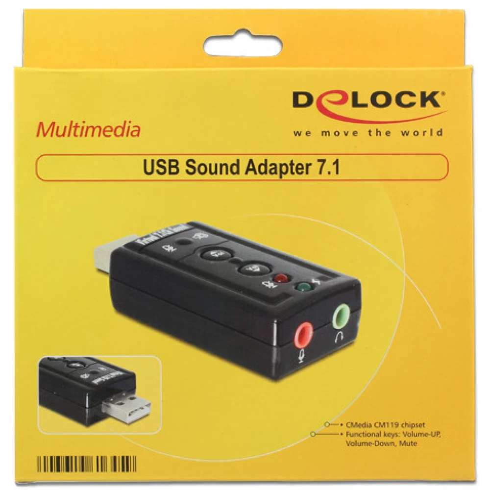 DELOCK 61645 7.1 csatornás USB-hangkártya - iPon.hu