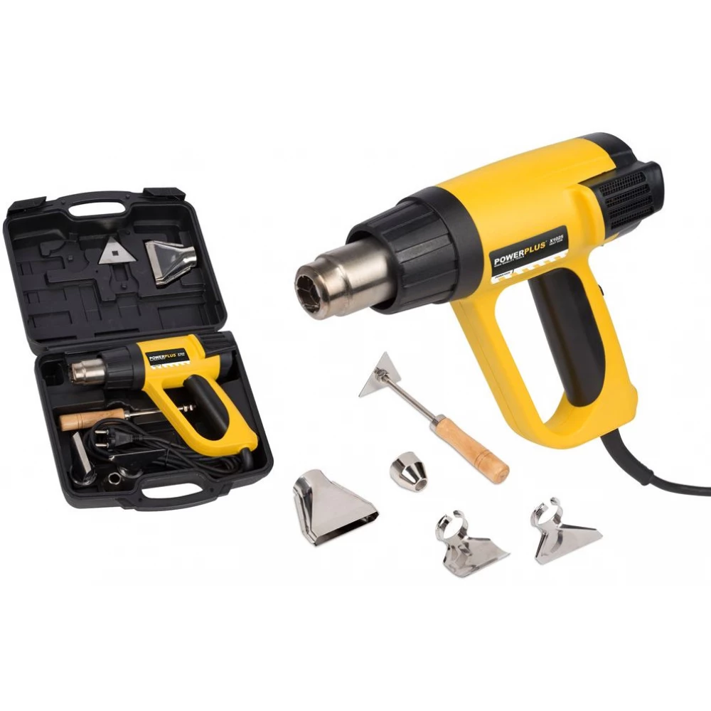 POWER PLUS TOOLS POWX1025 Yellow heat gun 2000W - iPoncomp.com