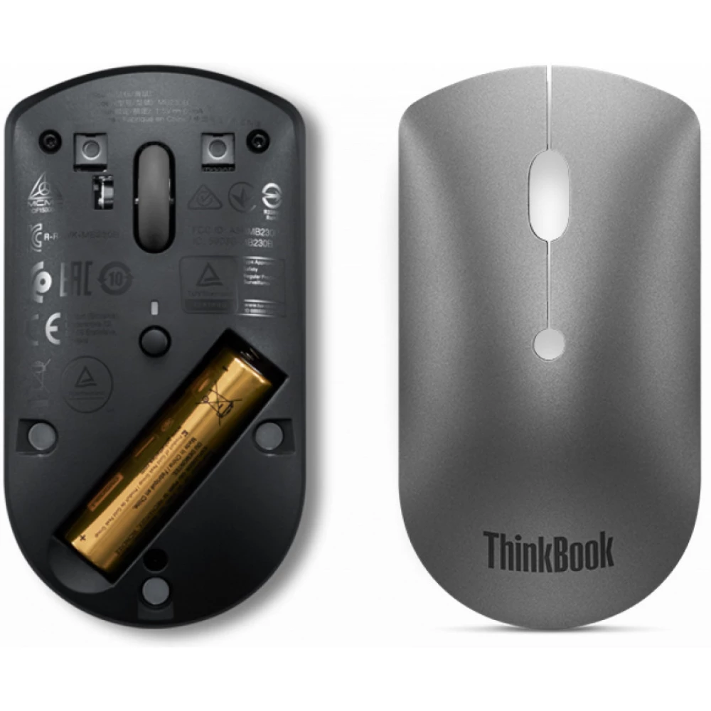 LENOVO ThinkBook Bluetooth Silent Mouse grey - iPoncomp.com