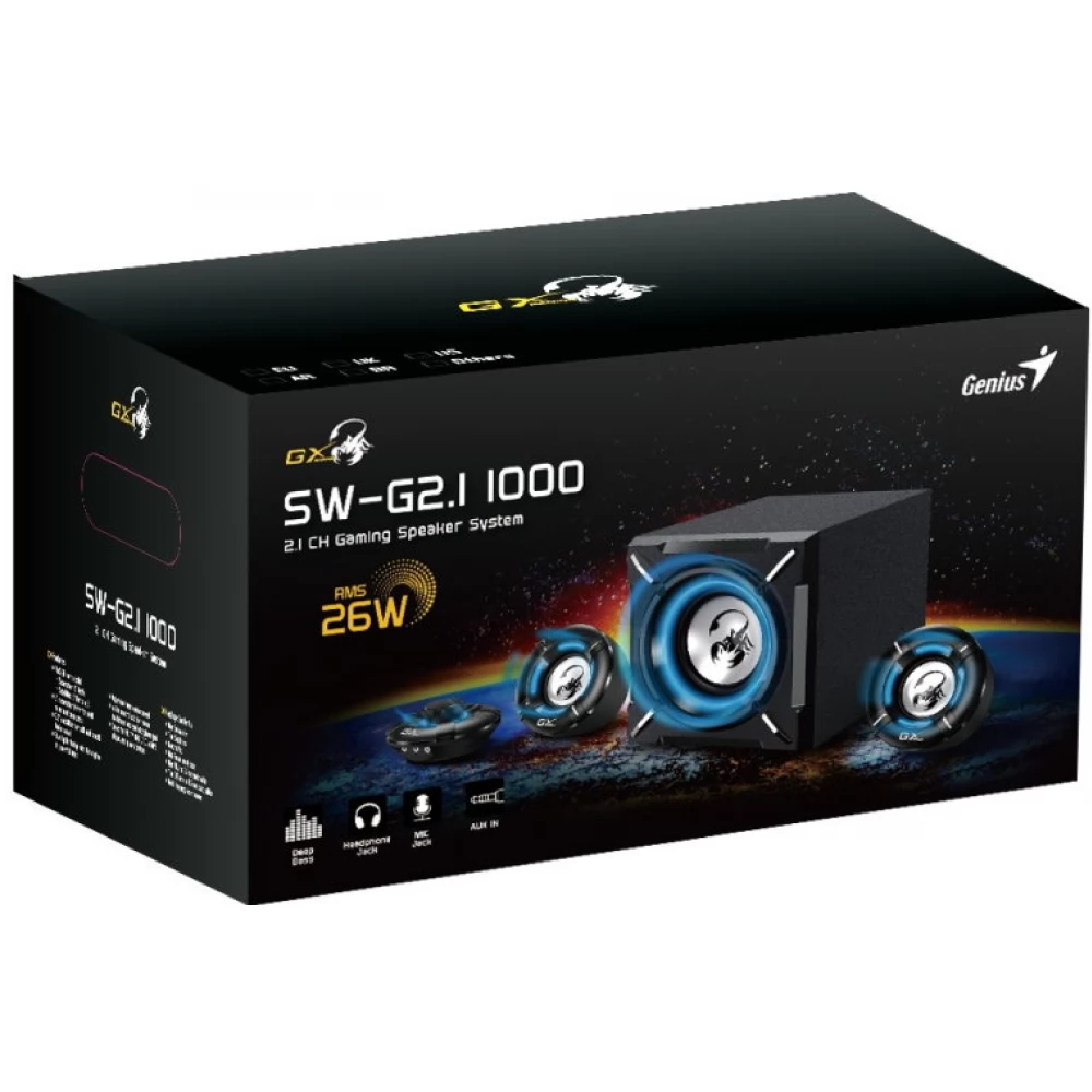 GENIUS SW-G2.1 1000 speaker black - iPoncomp.com