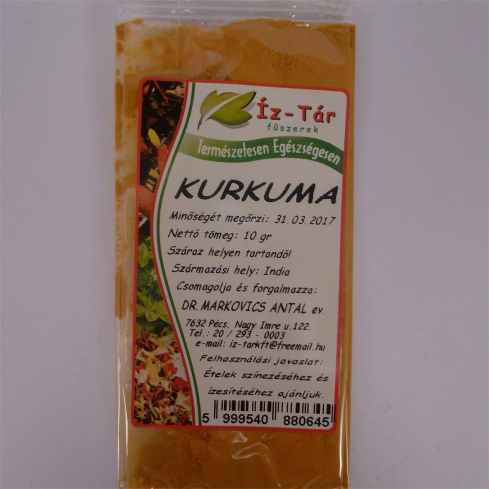 Íz-Tár fűszer kurkuma őrölt 10 g - iPon.hu
