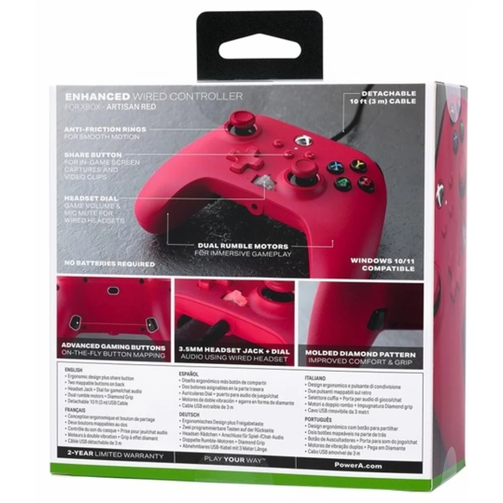 POWERA EnWired Xbox Series X/S - Xbox One Wired controller Artisan Red ...