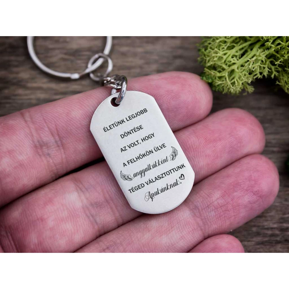 Téged választottunk Apukánknak steel medálos key ring RNRH-13326RMS ...