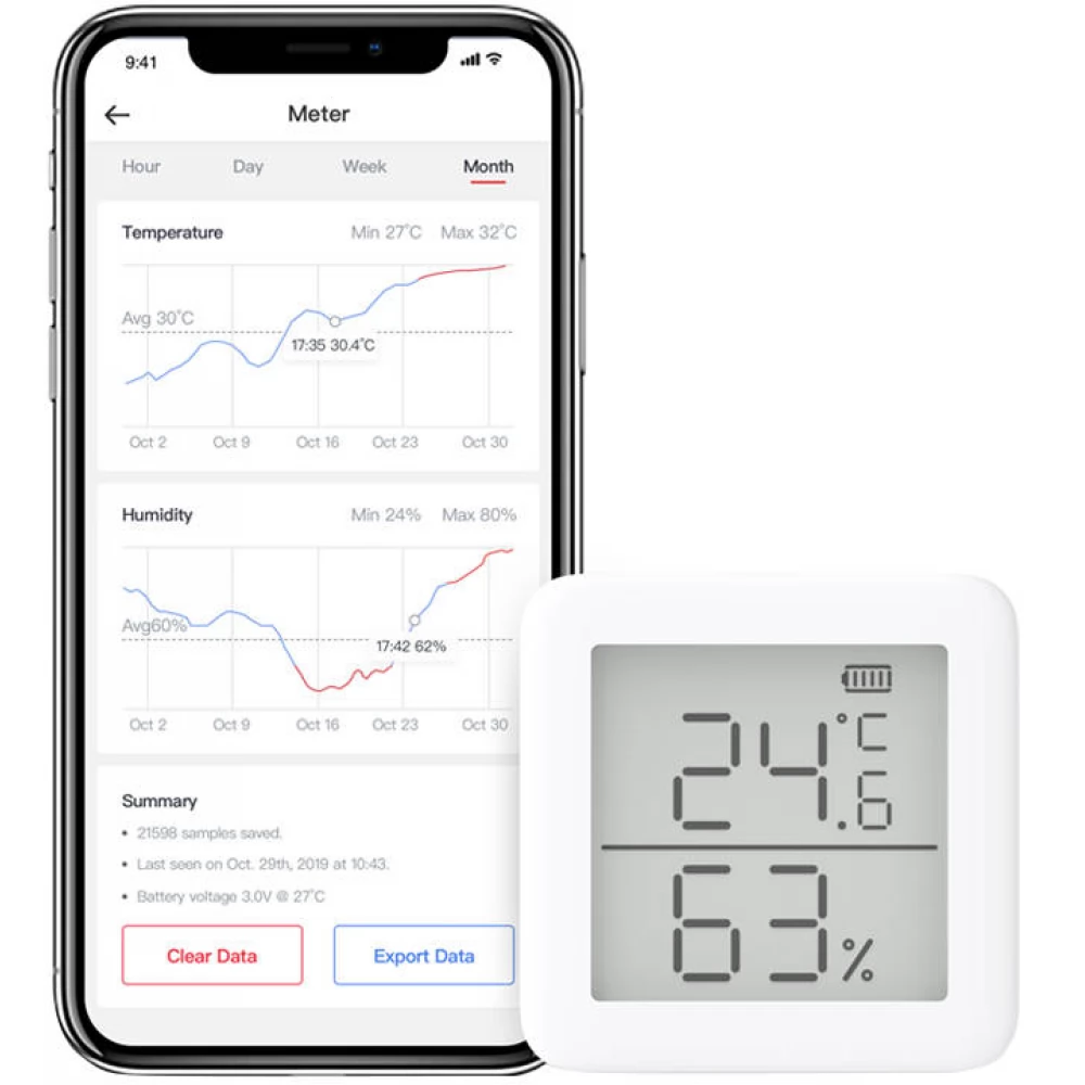 SWITCH BOT MeterTH S1 Thermometer and hygrometer white - iPoncomp.com