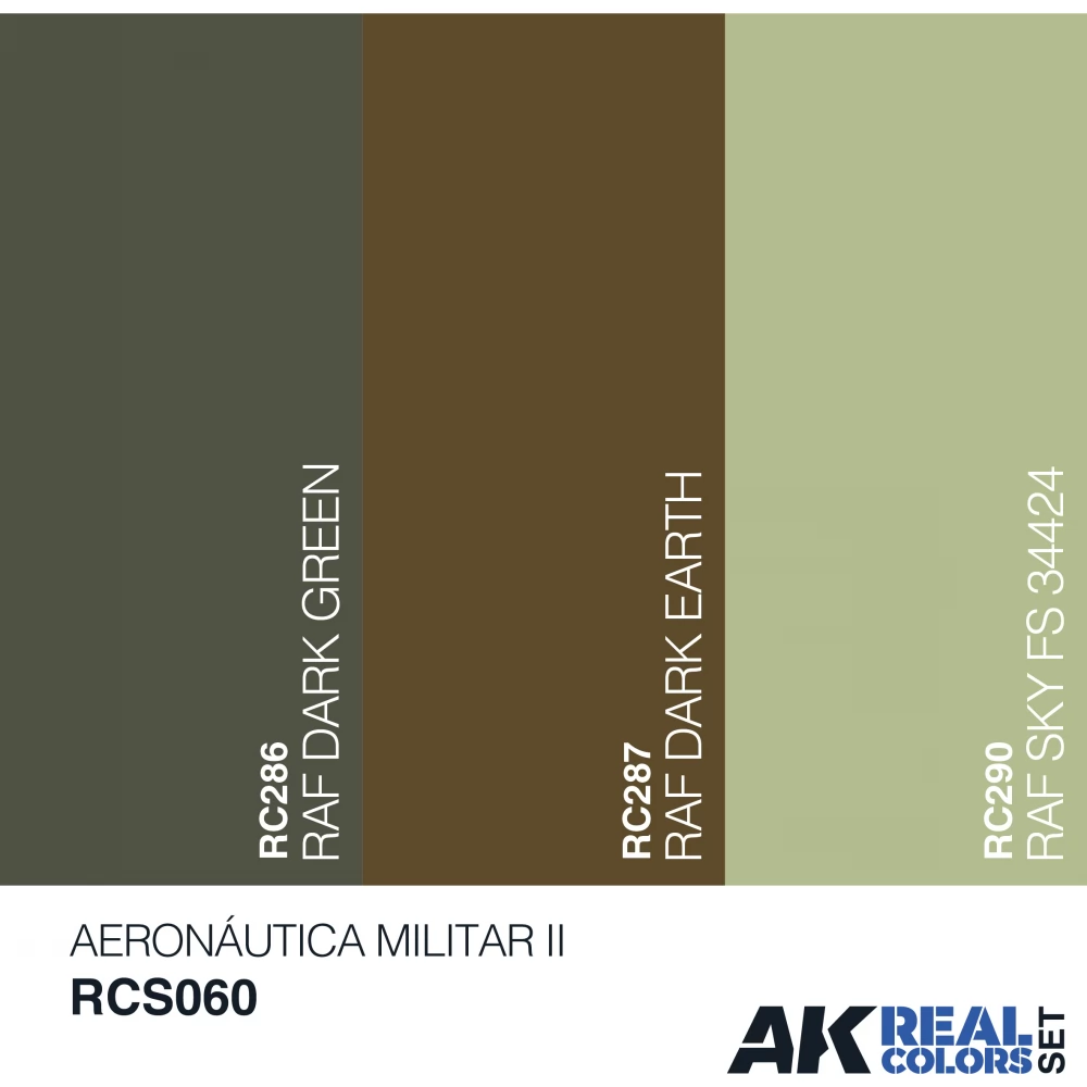 AK INTERACTIVE Real Colors Aeronáutica Militar II acrylic laque paint ...