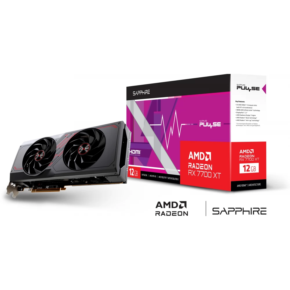 SAPPHIRE 11335-04-20G Radeon RX 7700 XT 12GB GDDR6 PULSE PCIE - iPon.hu