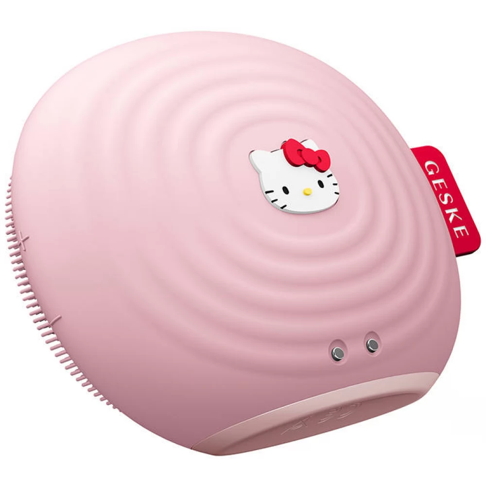 GESKE 4 in 1 Sonic face cleaner brush application Hello Kitty pink ...