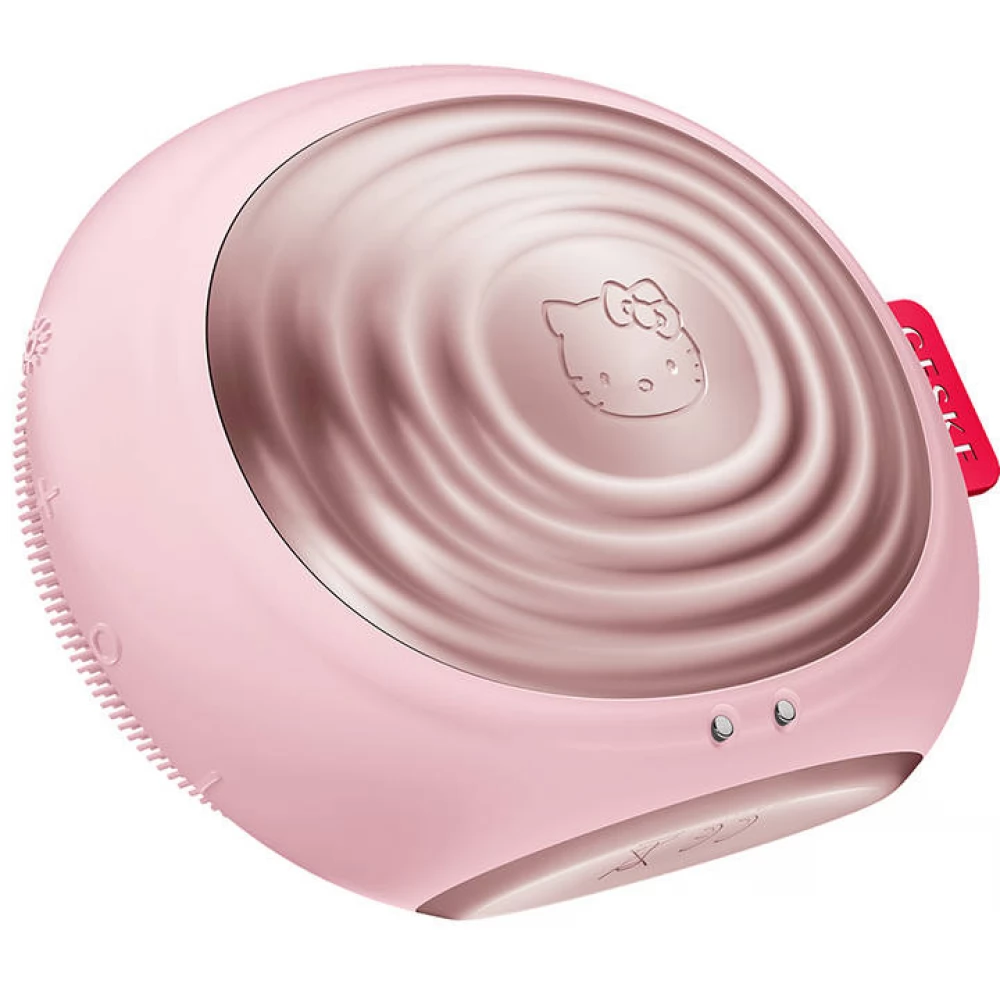 GESKE 5 in 1 Clever Sonic thermo face cleaner device Hello Kitty pink ...