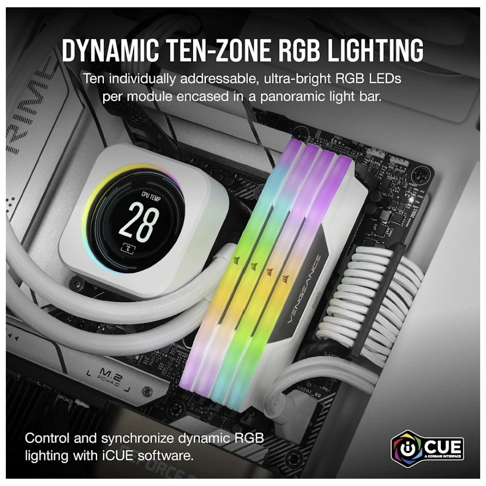 CORSAIR 32GB Venegance RGB DDR5 6000MHz CL36 KIT CMH32GX5M2E6000C36W ...