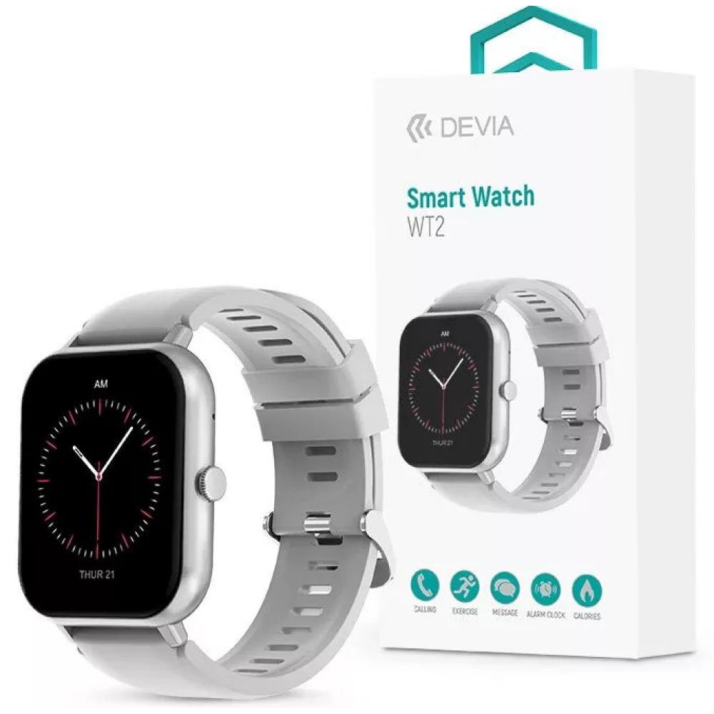 DEVIA WT2 smart watch silver - iPoncomp.com
