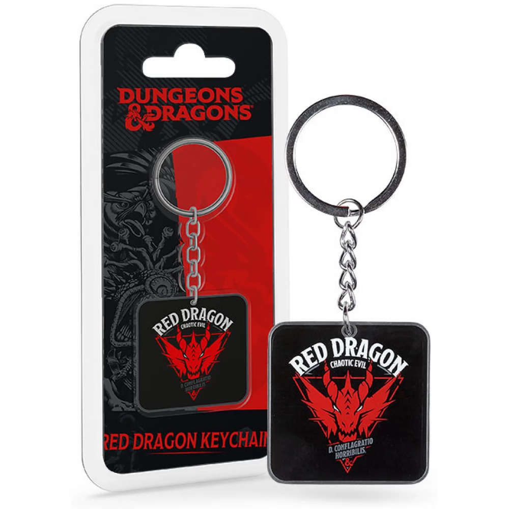 KONIX Dungeons & Dragons Red Dragon metal key ring - iPoncomp.com