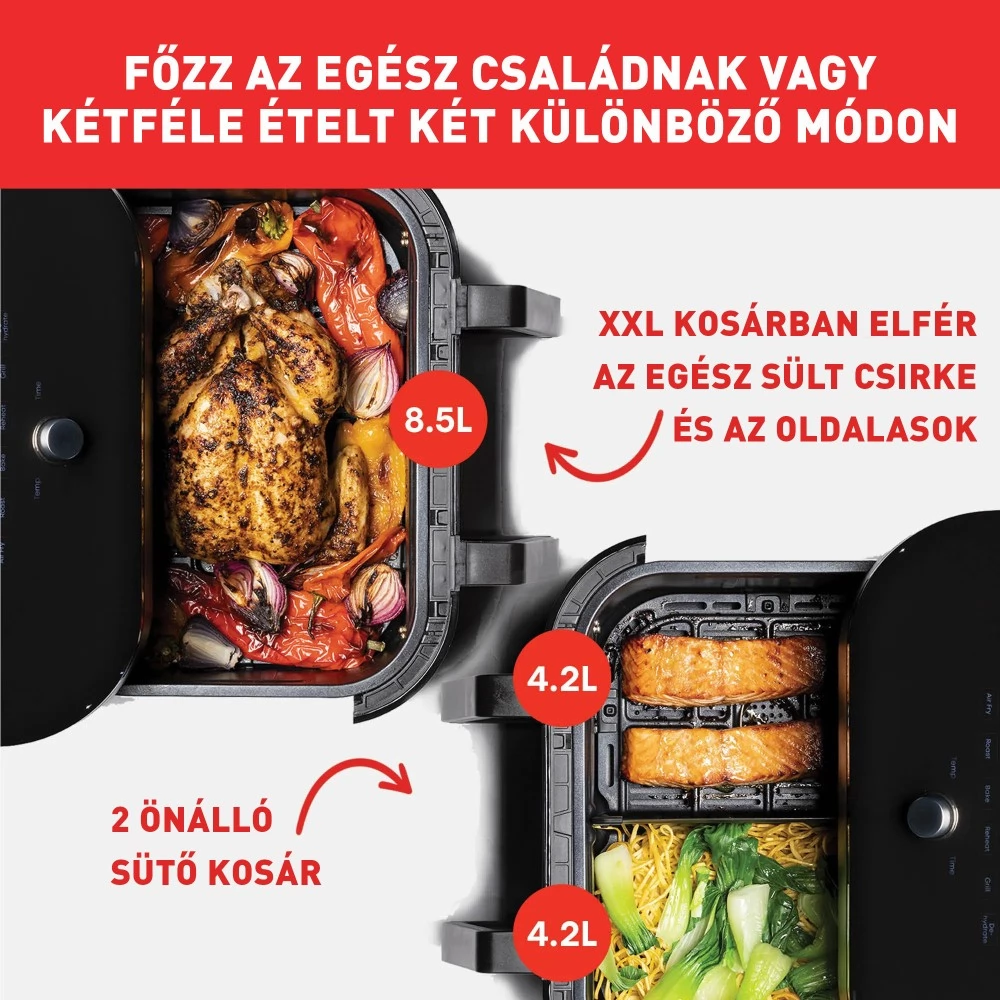INSTANT POT Vortex Plus VersaZone Air Fryer Olajsütő 1700W 8.5L Fekete ...
