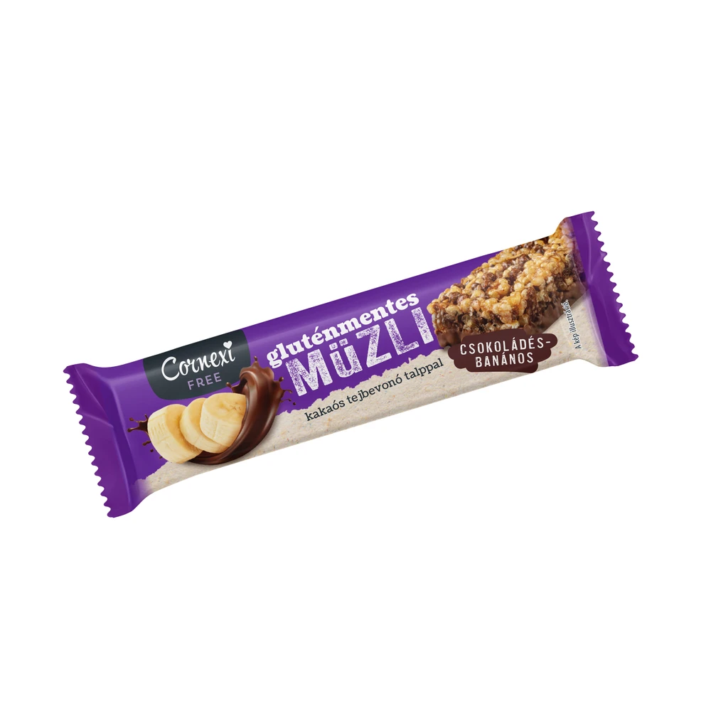 CORNEXI Cornexi gluténmentes müzliszelet csokoládés- banános kakaós ...