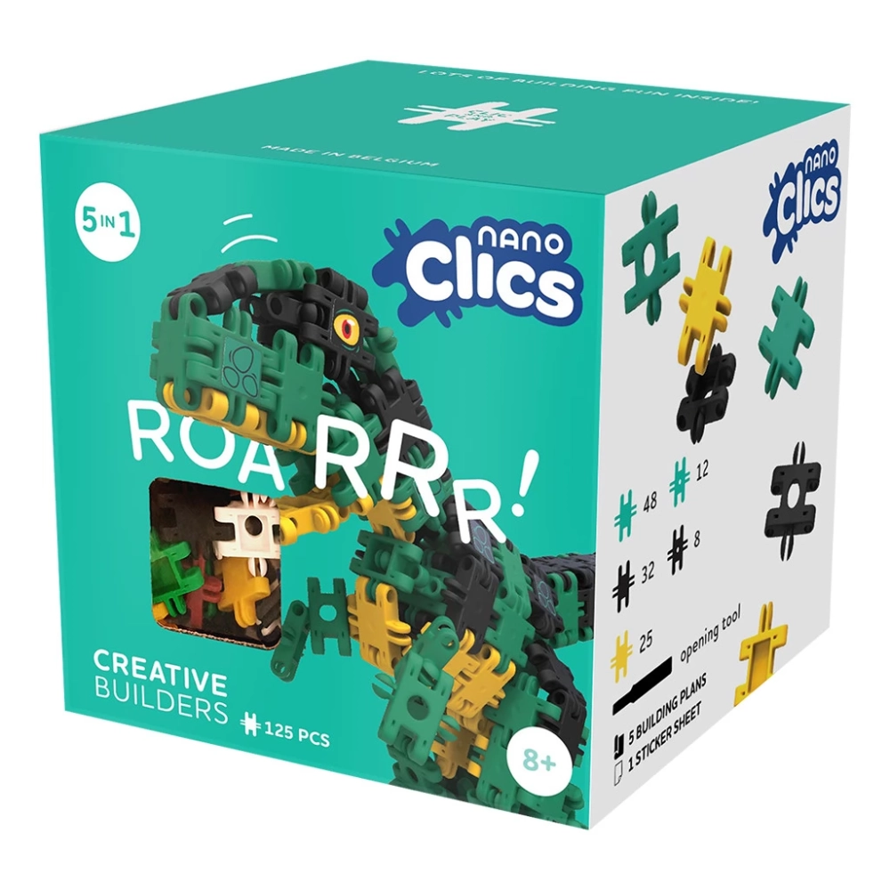 CLICS TOYS Nano Clics Creative Builders építőjáték készlet 125 darabos ...