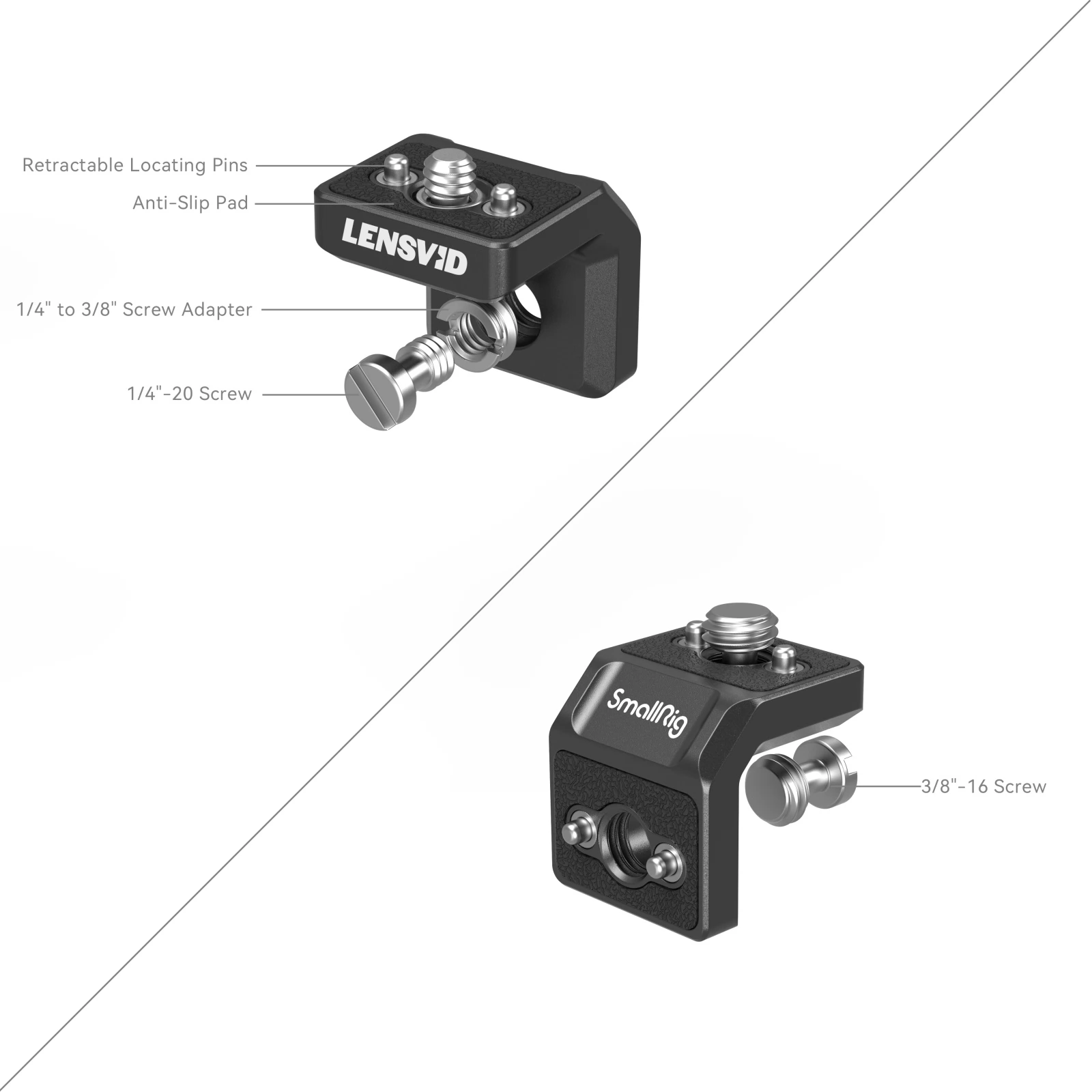 SMALLRIG x LensVid mini L-Shaped Mount Plate Kit - iPon.ro