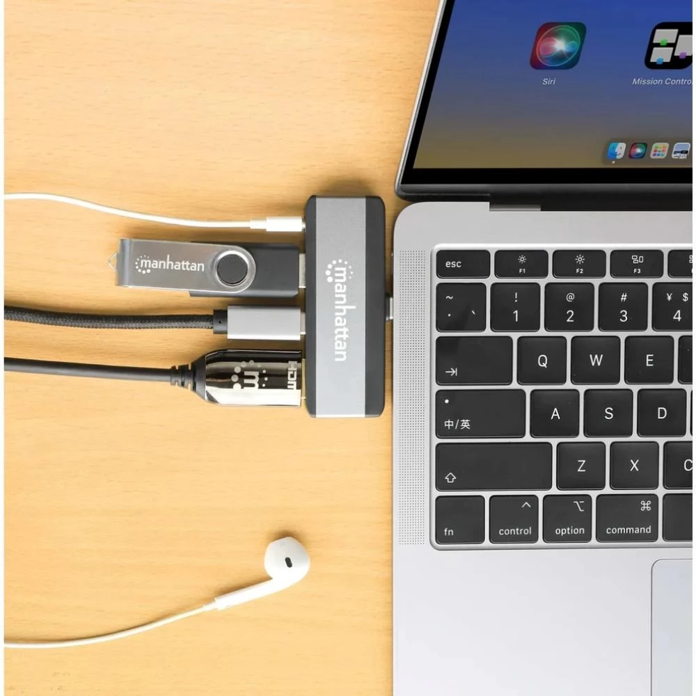 MANHATTAN USB-C PD to HDMI 4-in-1 Laptop and Tablet Travel Docking ...