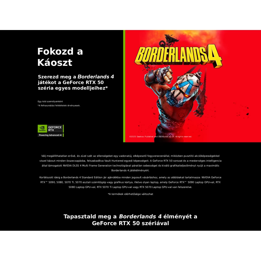 GeForce RTX 50 Series Bundle - Borderlands 4 - iPon.hu