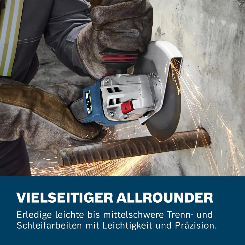 BOSCH GWS 18V-11 S Professional Akkus brus + 2x5.0Ah akku + L-BOXX 136 ...
