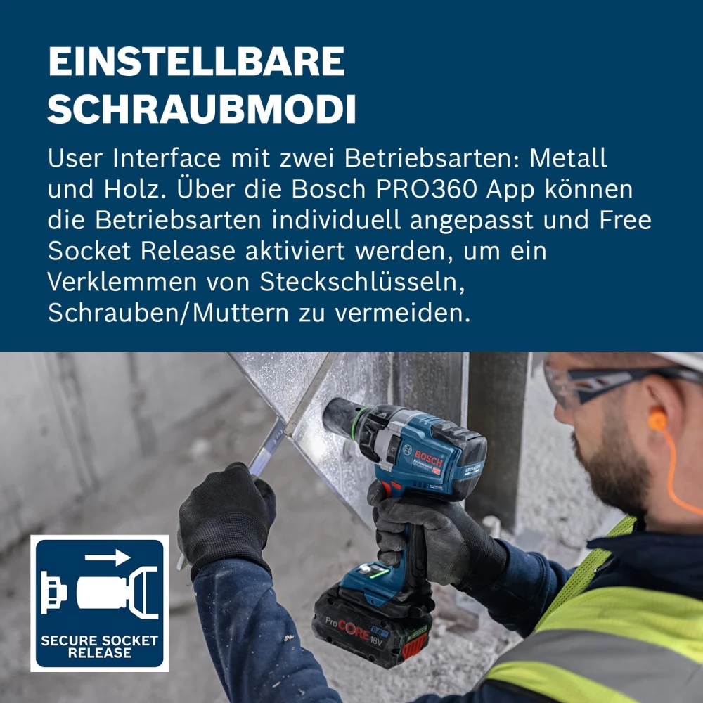 BOSCH GDS 18V-750 C Professional Akkus impact wrench kartondobozban ...