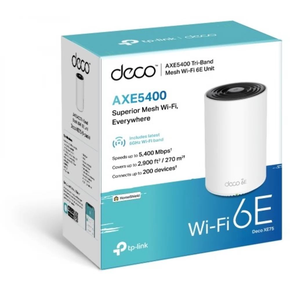 TP-LINK Deco XE75 AXE5400 Tri-Band Mesh Wi-Fi 6E sistem 1 buc - iPon.ro
