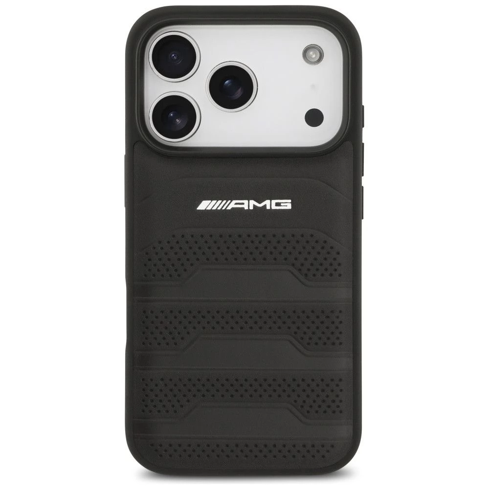 AMG Leather Debossed Lines case Apple iPhone 17 Pro crno - iPoncomp.hr