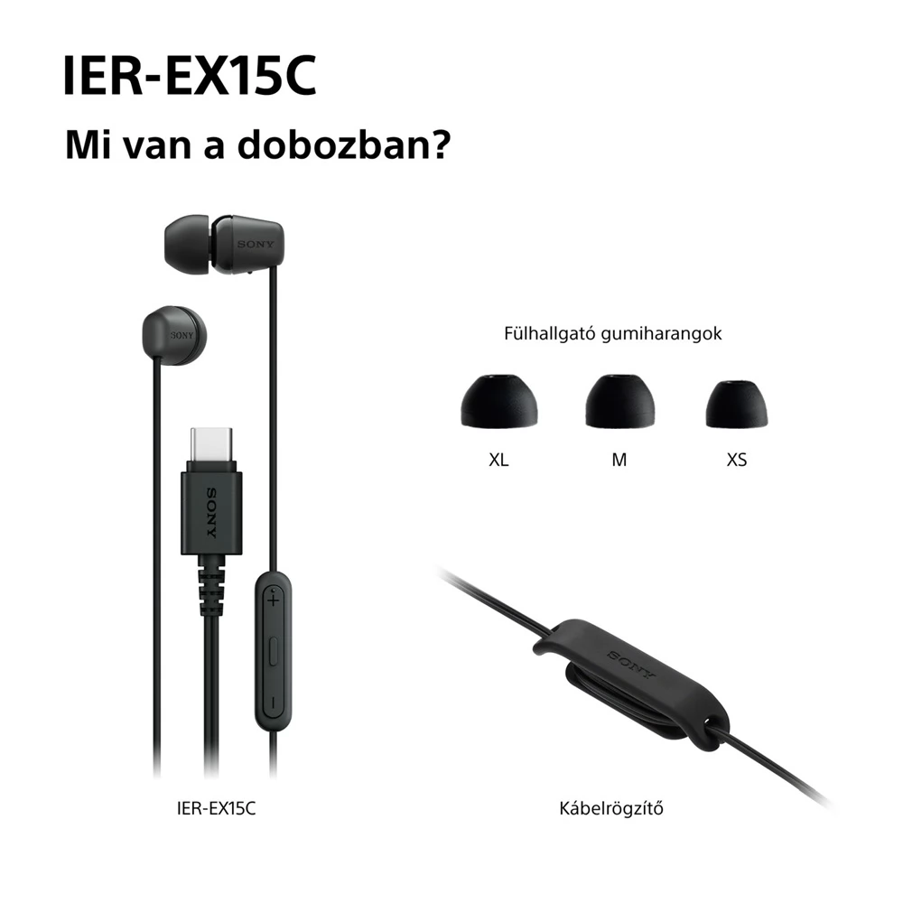 SONY IER-EX15C USB-C fekete - iPon.hu