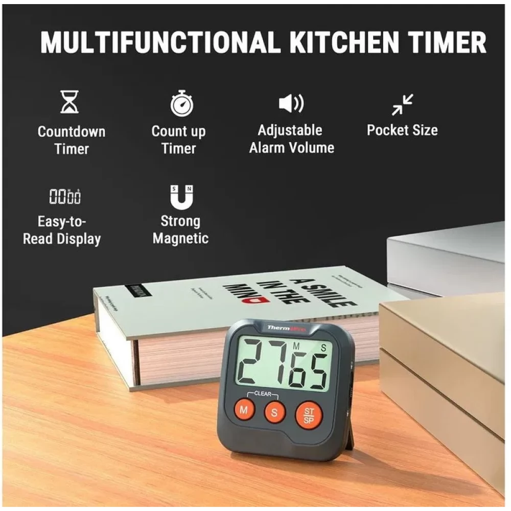 THERMOPRO TM-03 Kitchen timer digital Black - iPoncomp.com