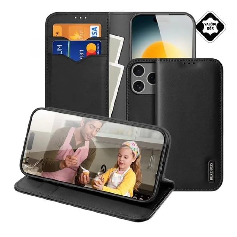 DUX DUCIS iPhone 17 Pro Max DUX DUCIS HIVO case álló, real Skin FLIP ...