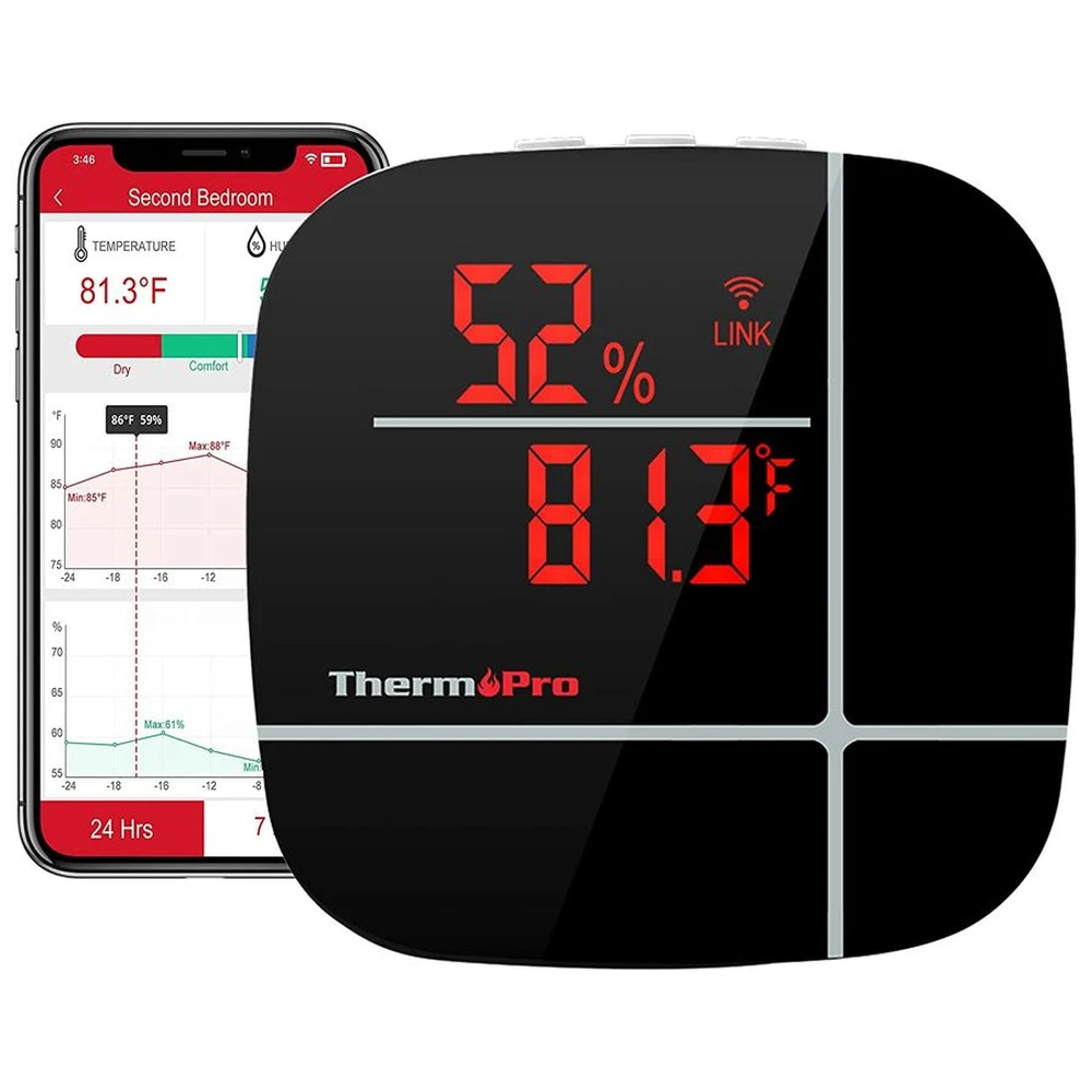 THERMOPRO TP-90 Smart Wi-Fi hőmérő és páratartalom-mérő - iPon.hu