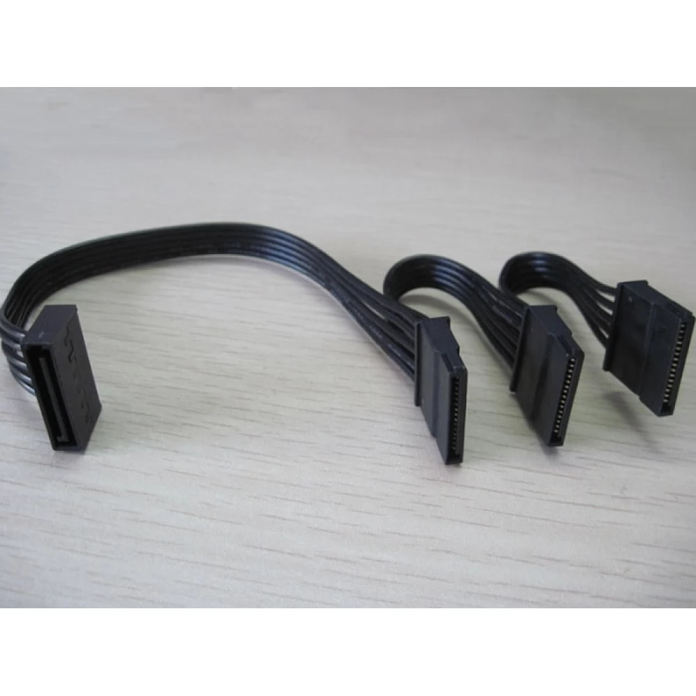 SATA PSU Splitter Black 20cm - iPoncomp.com