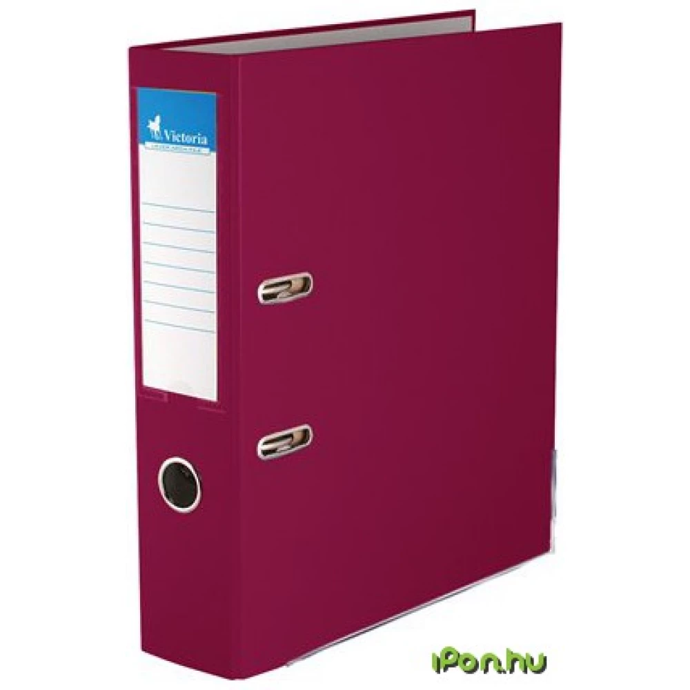 VICTORIA Basic Binders 75 mm A4 PP/karton élvédő sínnel bordeoux ...