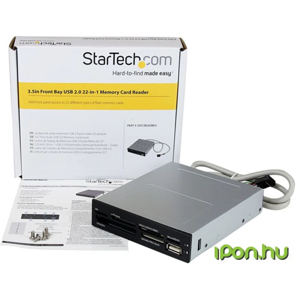 STARTECH 22 in 1 USB 2.0 Internal Multi Media Memory Card Reader fekete ...