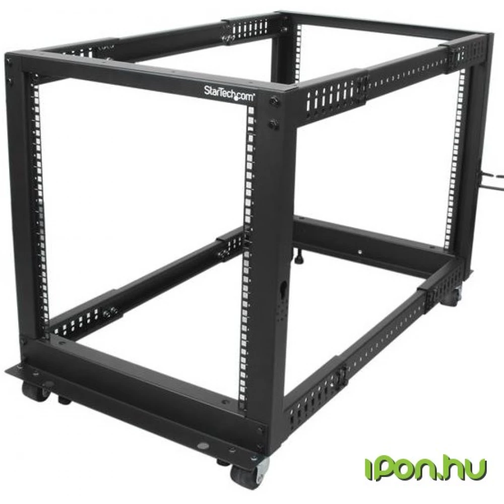 STARTECH 12U Adjustable Depth Open Frame 4 Post Server Rack w/ Casters ...