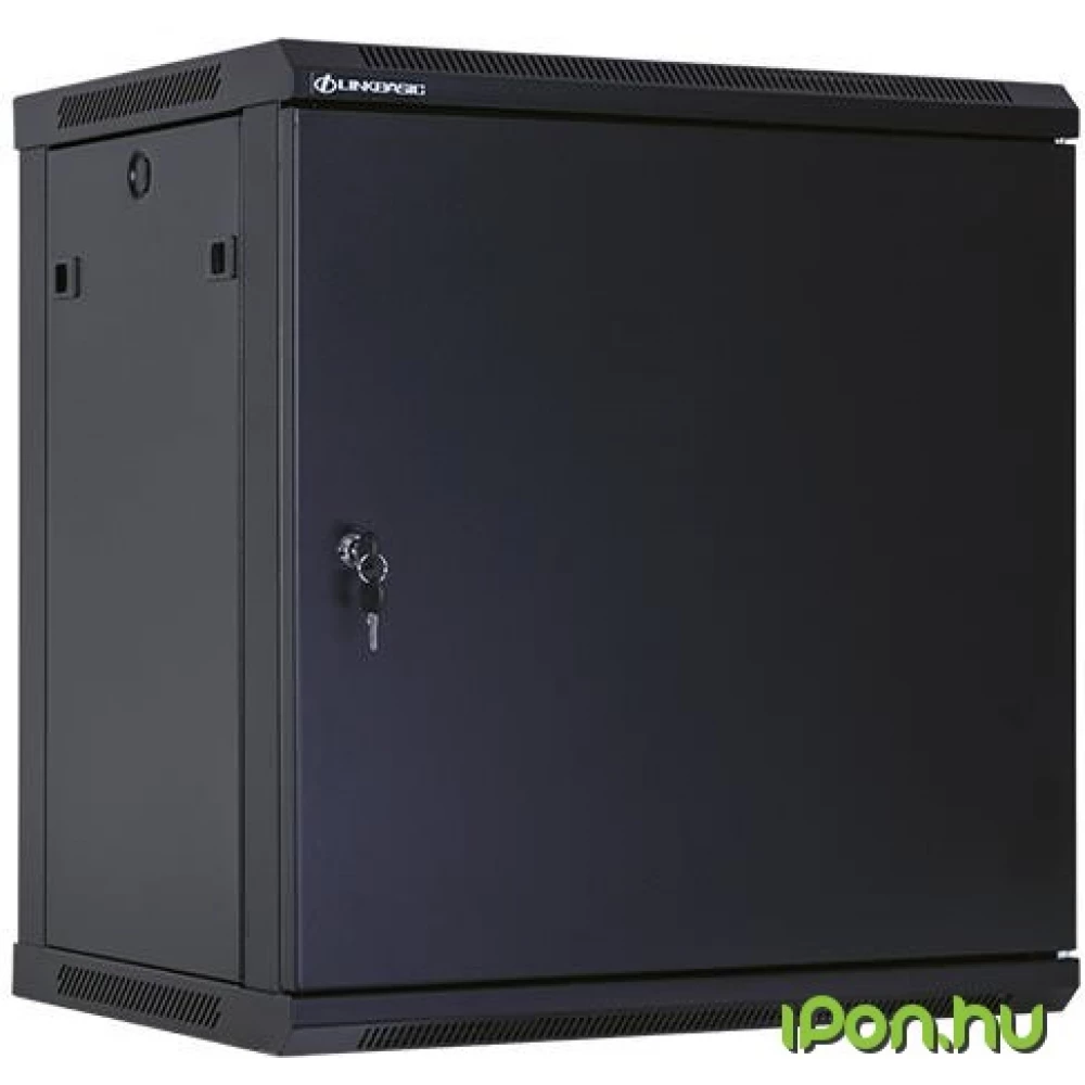 LINKBASIC Rack wall-mounting cabinet 19" 12U 600x450mm black - iPoncomp.com