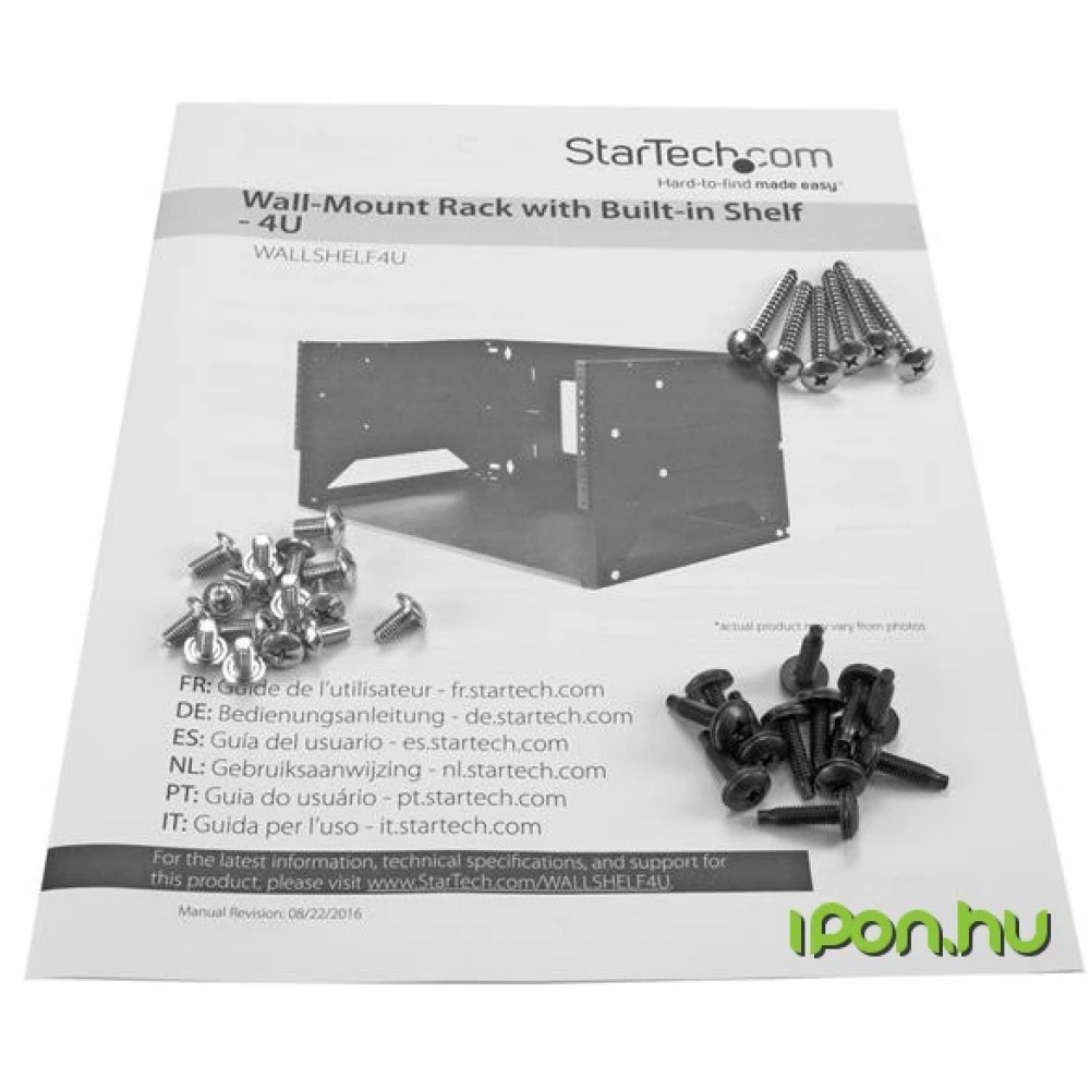 STARTECH Wall-Mount Server Rack with Built-in Shelf - Solid Steel - 8U ...