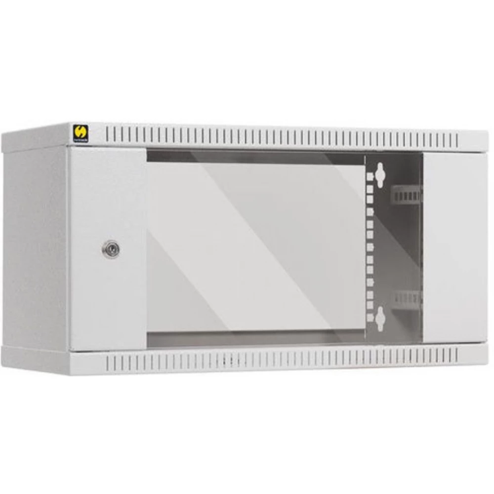 NETRACK Fali szekrény 19" 9U/450 mm szürke üveg ajtó - iPon.hu