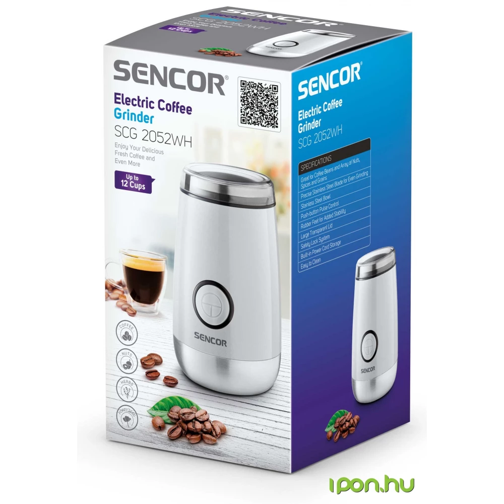 SENCOR SCG 2052WH Electronic coffee grinder - iPoncomp.com