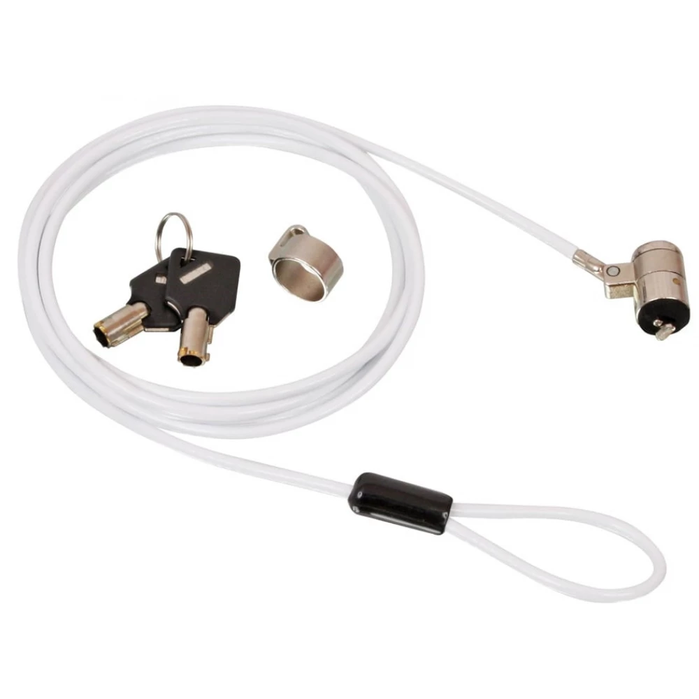 LINDY Peripheral And Notebook Security Cable - Barrel Key Lock white ...