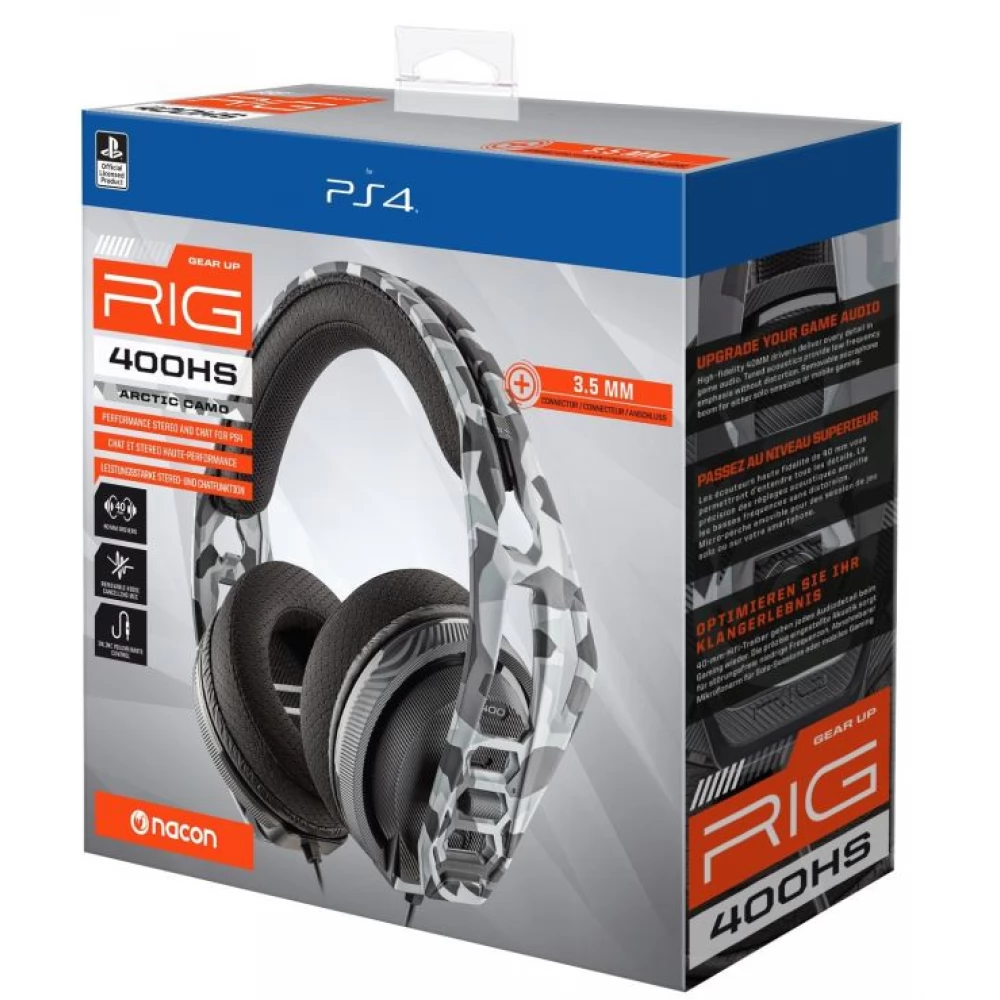NACON RIG 400 HS Headset PS4 Artic Camo - iPon.hu