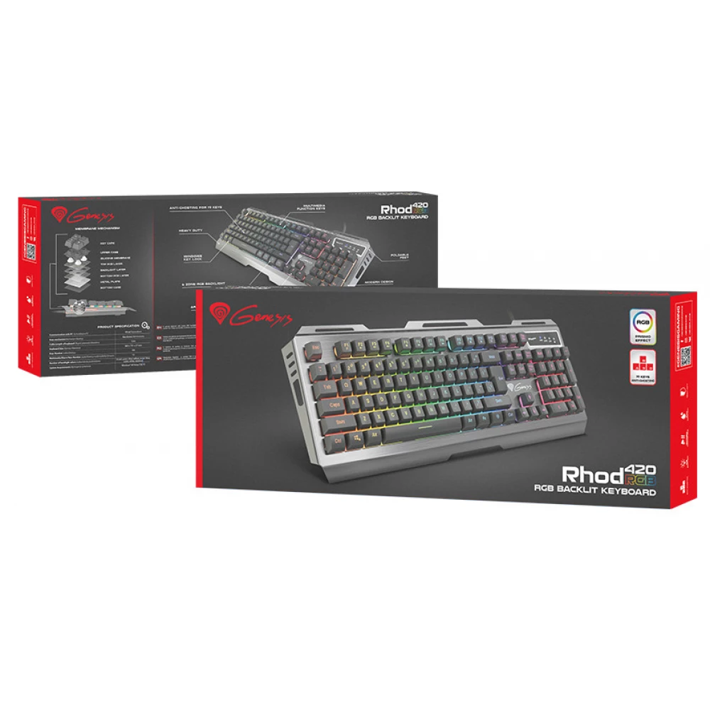NATEC Genesis Rhod 420 RGB US English black - iPoncomp.com