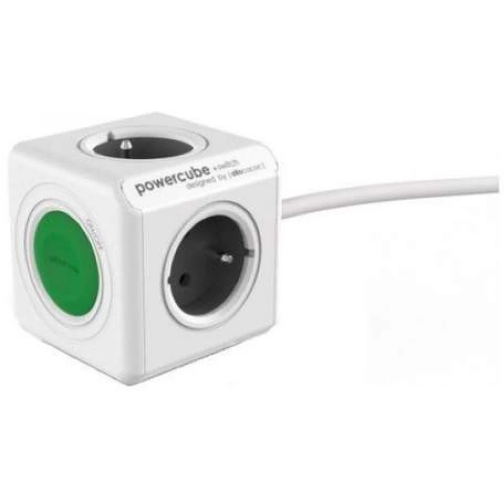 ALLOCACOC PowerCube 4 aljzat elosztó Switch 1.5m fehér-zöld - iPon ...