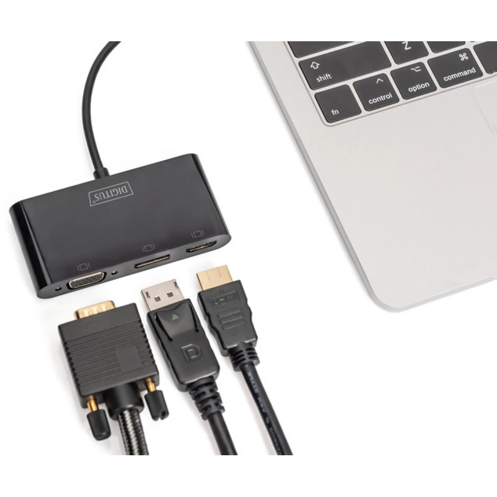DIGITUS USB-C 3in1 Triple Monitor Adapter (HDMI - DP - VGA) - iPoncomp.com