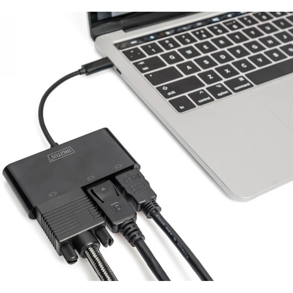 DIGITUS USB-C 3in1 Triple Monitor Adapter (HDMI - DP - VGA) - iPoncomp.com