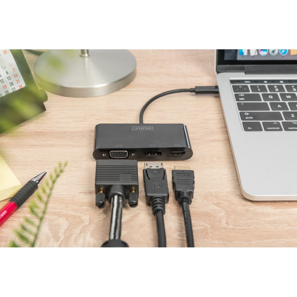 DIGITUS USB-C 3in1 Triple Monitor Adapter (HDMI - DP - VGA) - iPon.hu