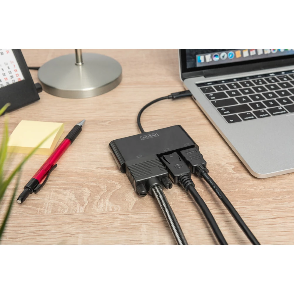 DIGITUS USB-C 3in1 Triple Monitor Adapter (HDMI - DP - VGA) - iPoncomp.com